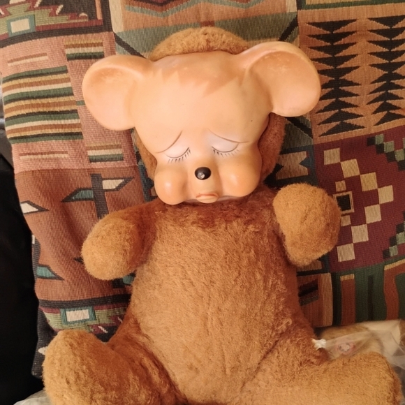 Vintage | Toys | Pouty Cry Knickerbocker Vintage Teddy Bear Well Loved ...